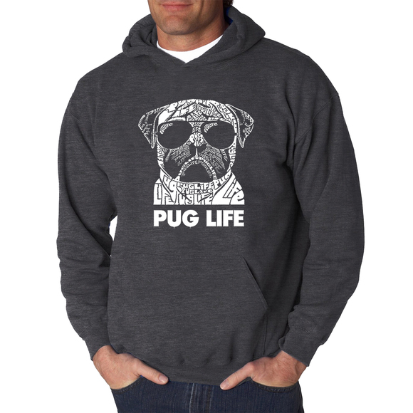 LA Pop Art | Shirts | Mens Word Art Hooded Sweatshirt Pug Life | Poshmark
